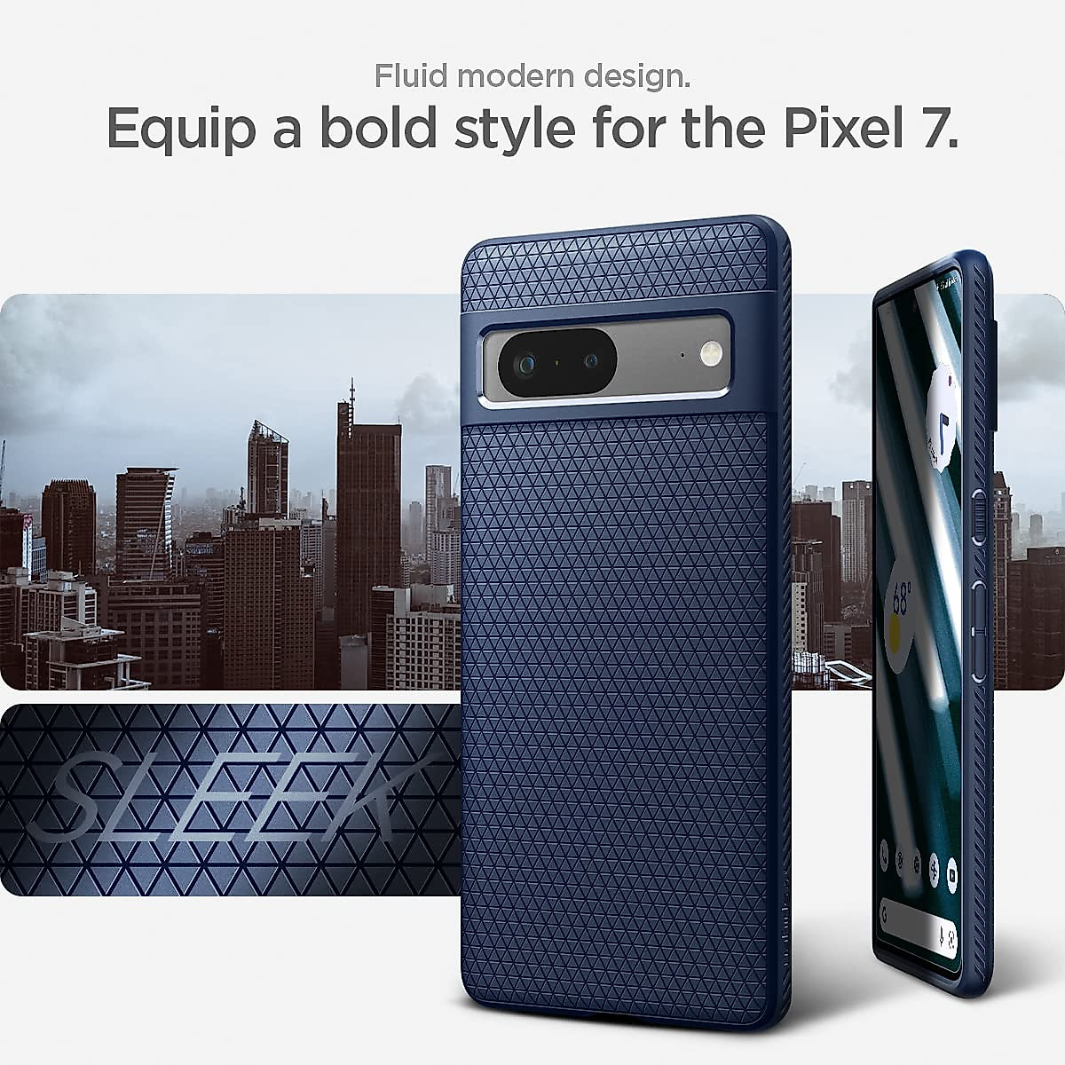 Spigen Liquid Air Case Compatible with Google Pixel 7 - Navy Blue