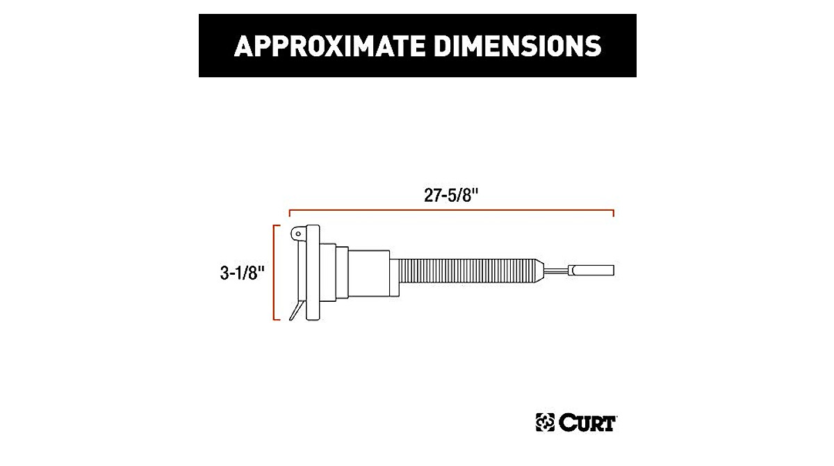 CURT 57186 4-Way to 7-Way RV Trailer Adapter | Perfect for Towing