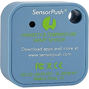 SensorPush HT1 Wireless Thermometer/Hygrometer for iPhone/Android. USA Developed and Supported Humidity/Temperature/Dewpoint/VPD Monitor/Logger. Indoor/Outdoor Smart Sensor with Alerts