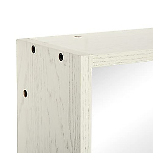 kleankin 31.5" x 25.5" Bathroom Medicine Cabinet with Mirror, 2-Tier Storage Shelf, Over Toilet Bathroom Cabinet Wall Mounted, White