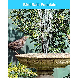 Biling Solar Water Fountain for Bird Bath, 3.5W Solar Water Pump Outdoor with 10ft Cable, 4ft Tubing, Solar Pond Pump for BirdBath, Garden Small Ponds and Fish Tank
