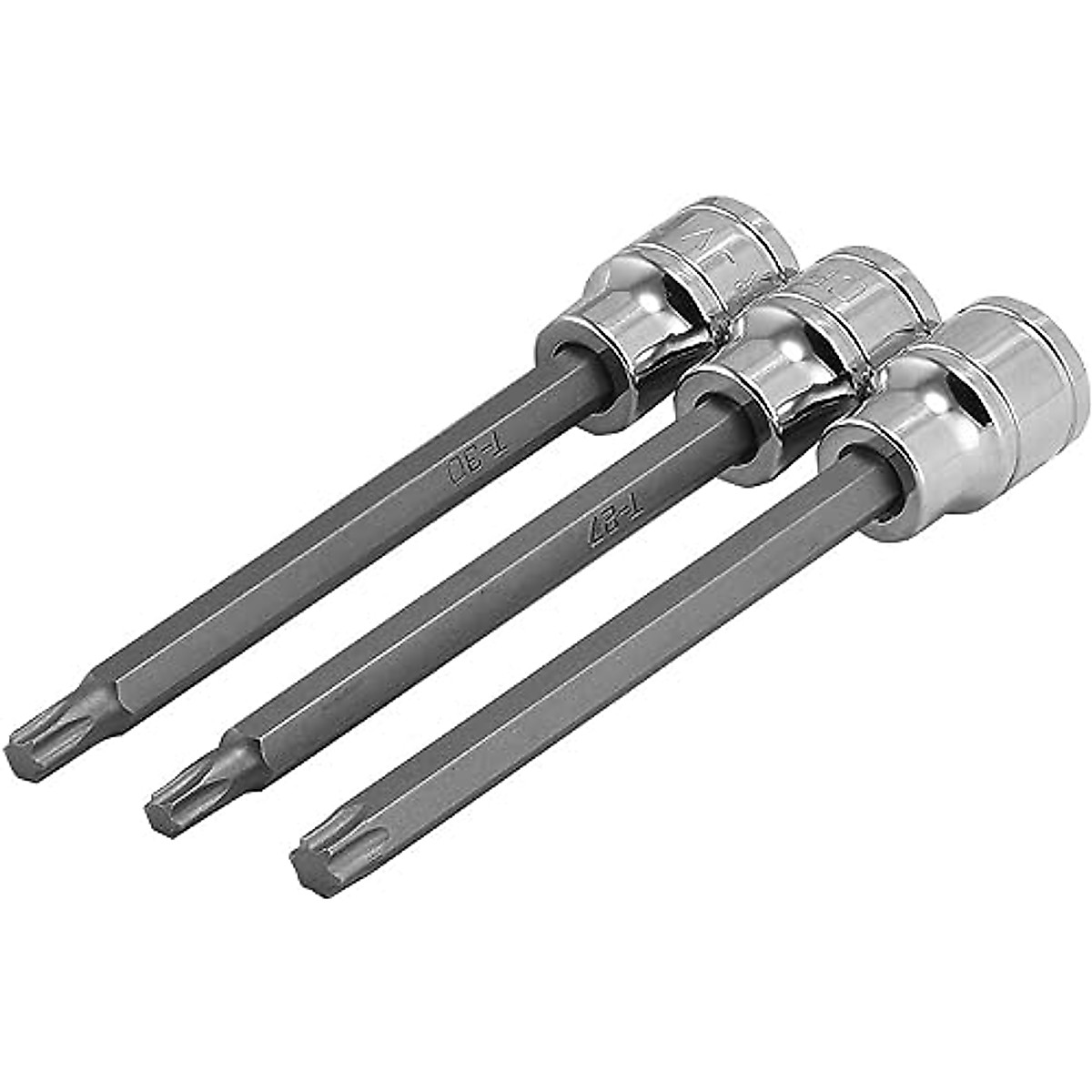 NEIKO 10080A 3/8” Drive Extra Long Torx Star Bit Socket Set | 7 Piece | T10 to T40 | 4-3/8” Length