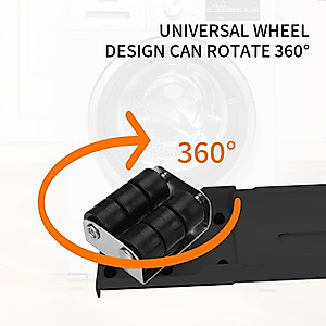 Baisiky Furniture Dolly Mobile Roller, Extendable Appliance Rollers Mobile Washing Machine Base, Fridge Stand Moving Cart for Washing Machines, Refrigerators(Black)