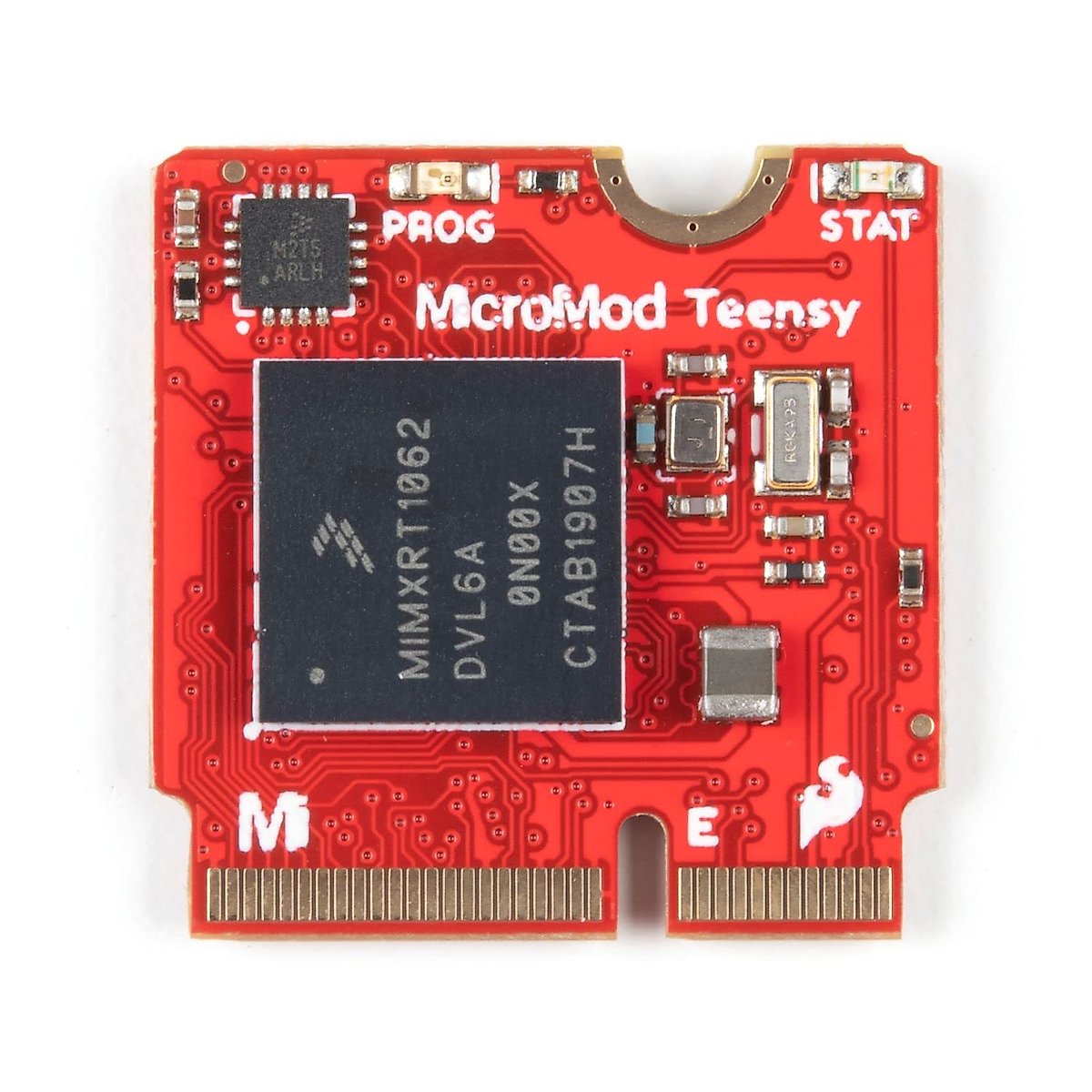 SparkFun MicroMod Teensy Processor ARM Cortex-M7 Processor Clock speeds up to 600MHz 16MB Flash Memory 102k RAM Memory 7X Serial UART Ports 4X I2C Buses 2X SPI CAN-Bus 12x GPIO USB Host and Device