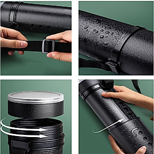 Ecjiuyi Poster Tube with Strap,2Pack Expandable Poster Storage Tubes Expand from 24.5" to 40" ,Waterproof Telescoping Blueprint Art Document Transport Carrying Tube