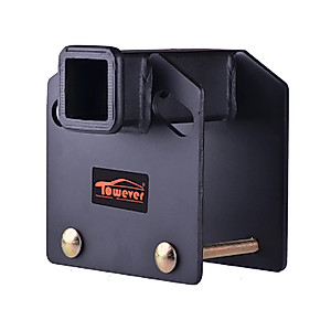 Towever 83803 Towever Trailer Hitch Receiver, RV Bumper Hitch Receiver 2 Inch for 4 x 4 Inches Square RV Bumper Rack Trailer Towing Purpose