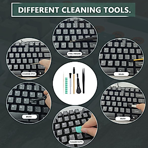 Keyboard Cleaner kit,Computer Cleaning kit,Mechanical Keyboard Cleaning kit,Anti-Static Brush,Small Cleaning Brush, Cleaning kit Compatible Laptop/PC/Computer/Keyboard/Laptop/Camera/Phone/Earbud