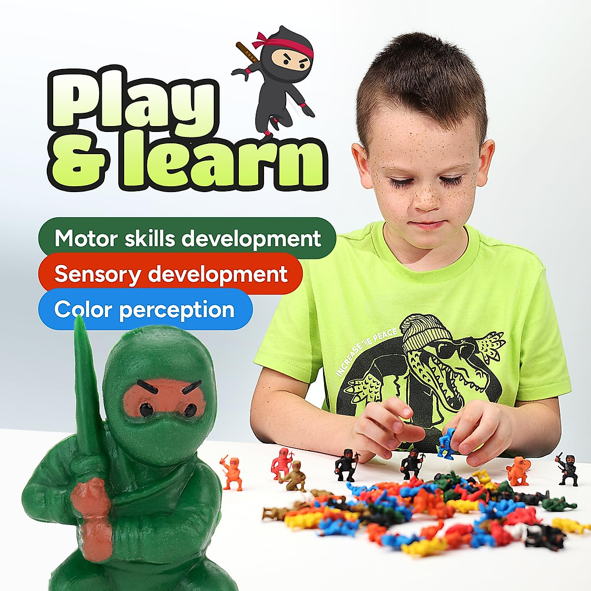 Mini Ninja Gaming Action Figures - Ninja Party Supplies - Ninja Kids Party Favor and Birthday Gift - Ninja Accessories - Easter Egg Fillers - Ninja Birthday Cake Topper - 25pcs