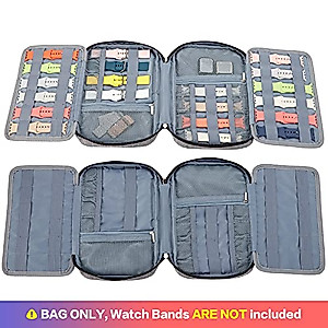 BGTREND Watch Band Storage Case for 32 Watch Straps, Watch Band Holder and Organizer Compatible with Apple Watch Bands and Other Accessories, Gray