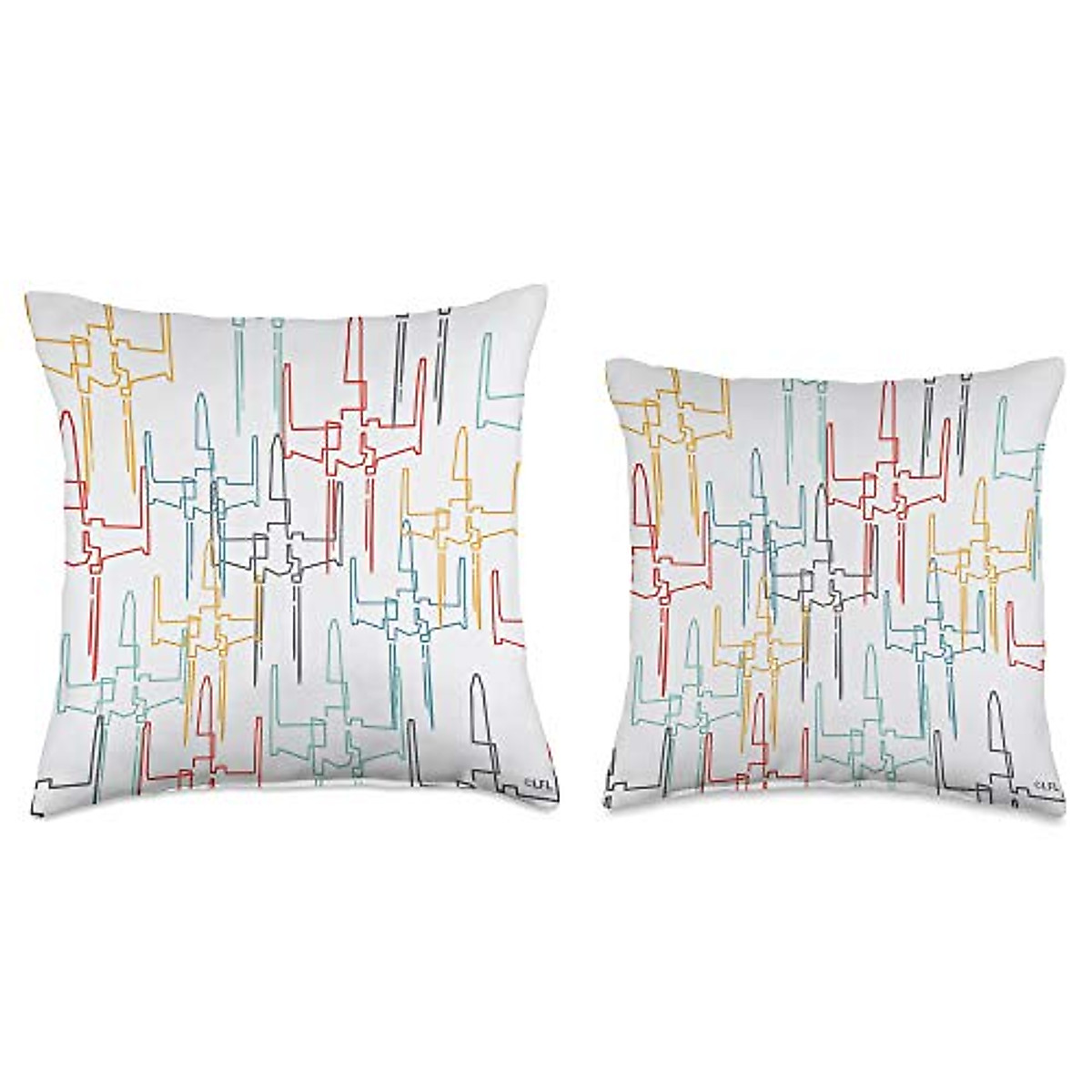 Star Wars X-Wing Starfighter Retro Print Throw Pillow