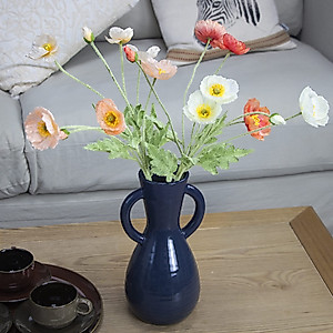 Banllis Artificial Flowers, Fake Flower Faux Plastic Plants for Home Decor DIY Wedding Kitchen Garden, Crown, Party, Hotel, Table - 4pcs