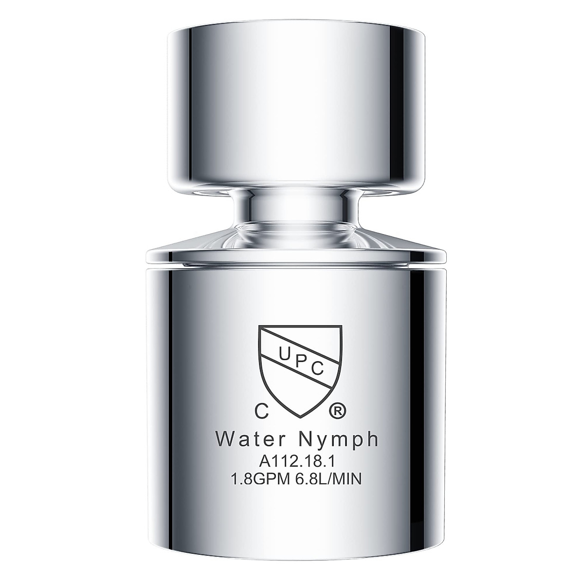 NSF Certified Faucet Aerator, CUPC Certification 360° Swivel Kitchen Sink Aerator, Dual-function 2-Flow Sprayer Faucet Head, Faucet Replacement Part 55/64 Inch Female Thread - Chrome