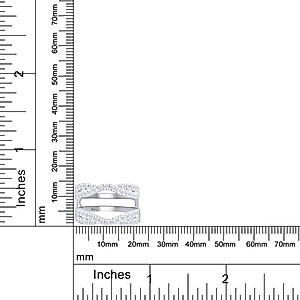 AFFY 1.00 Ct. Double Infinity Wedding Ring Guard Enhancer In 14k White Gold Plated 925 Sterling Silver with Cubic Zirconia Ring Size-7