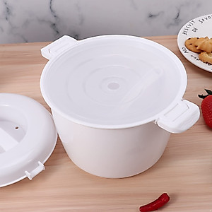 renvena 2.6L Microwave Oven Rice Cooker Insulation Lunch Box Steamer Cooker with Lid White Medium One Size