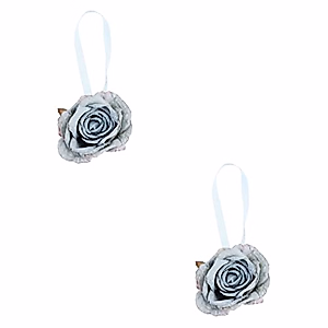 Alipis 2pcs Tie Backs Holders Rustic Curtain Tiebacks Flower Holdback Buckles Flower Buckles for Curtain Flower Curtain Clips Curtain Fastener Tieback Magnetic Curtain Lace up Wire Rope