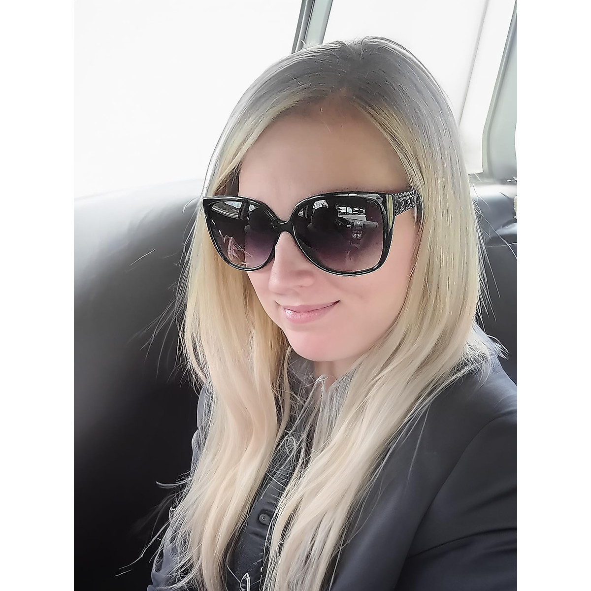 The Fresh Women's Oversized Square Jackie O Cat Eye Hybrid Butterfly Fashion Sunglasses - Exquisite Packaging (719201New Demi, Gradient Brown)