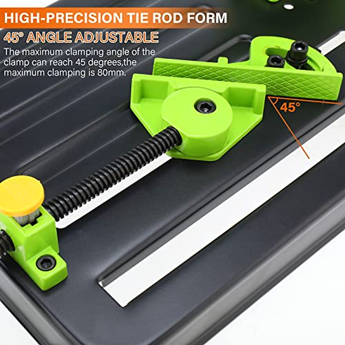 YaeTek Upgraded Angle Grinder Stand 45 Degree Clamp Angle Grinder Holder Bracket with Slide Handle for 100-125 Angle Grinder