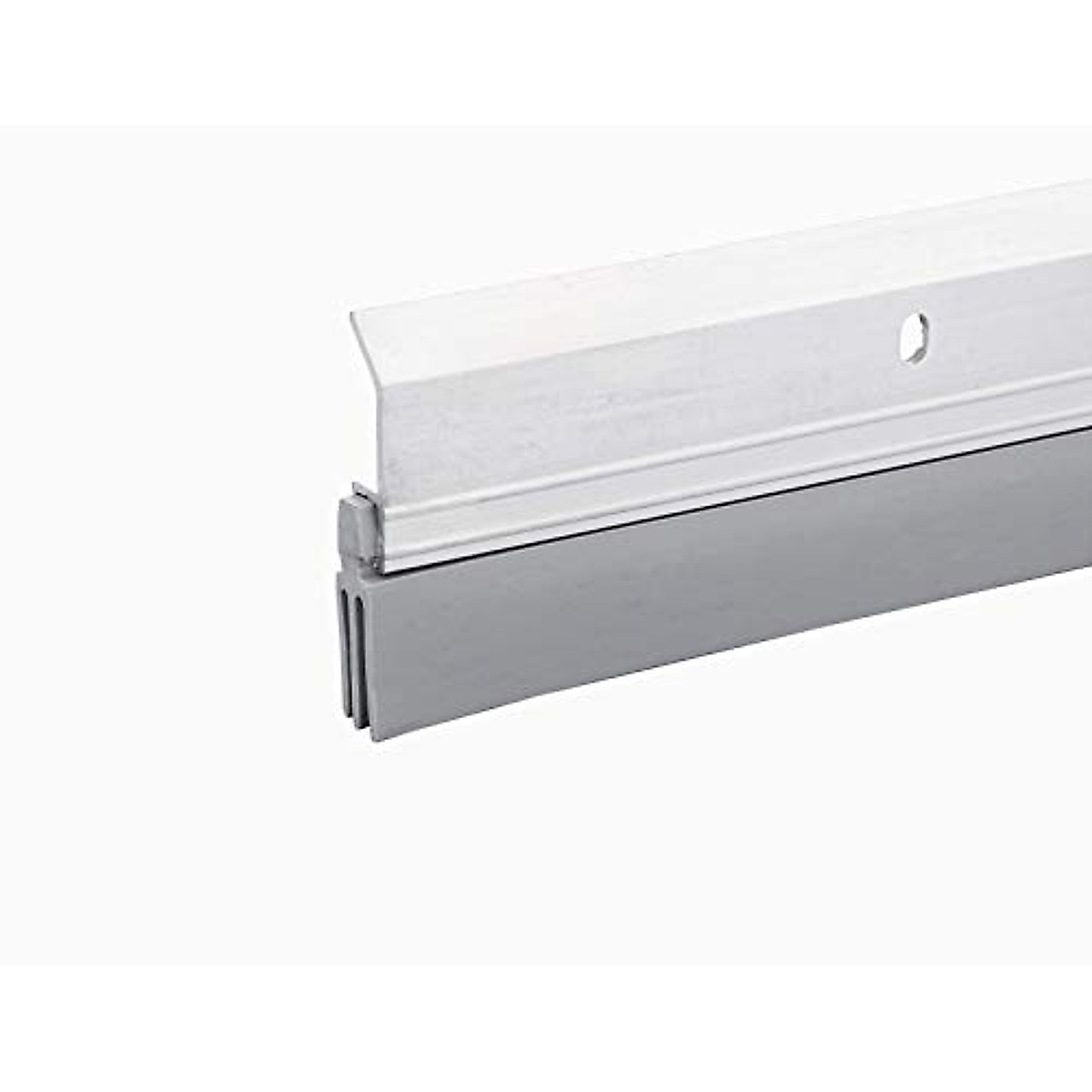 Heavy Duty Silver Triple Seal Door Sweep for Gaps up to 1" Made in USA V-62T (4 FT (48") Long)