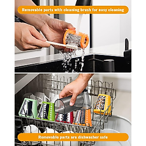 Electric Cheese Grater Salad Shooter,5-In-1 Electric Slicer For Home Kitchen,One-Touch Easy Control,With Safety Push Bar Cheese Grater Electric For Zucchini,Cheese,Vegetables And Smoothie