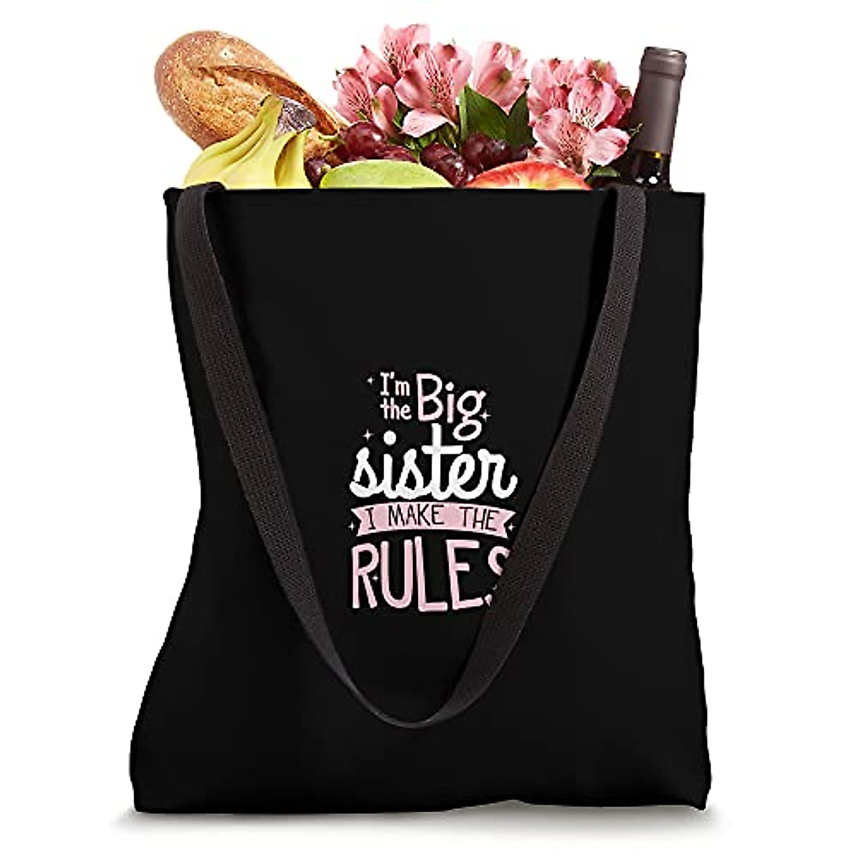 Funny Big Sister Rules Siblings Childhood Twins Tote Bag
