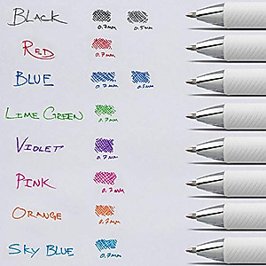 Pentel Gel Ink Pen, Pearl Retractable Gel Pen, (0.7mm) Medium Point, Needle Tip, Black Ink, 12 pack (BLN77PW-A)