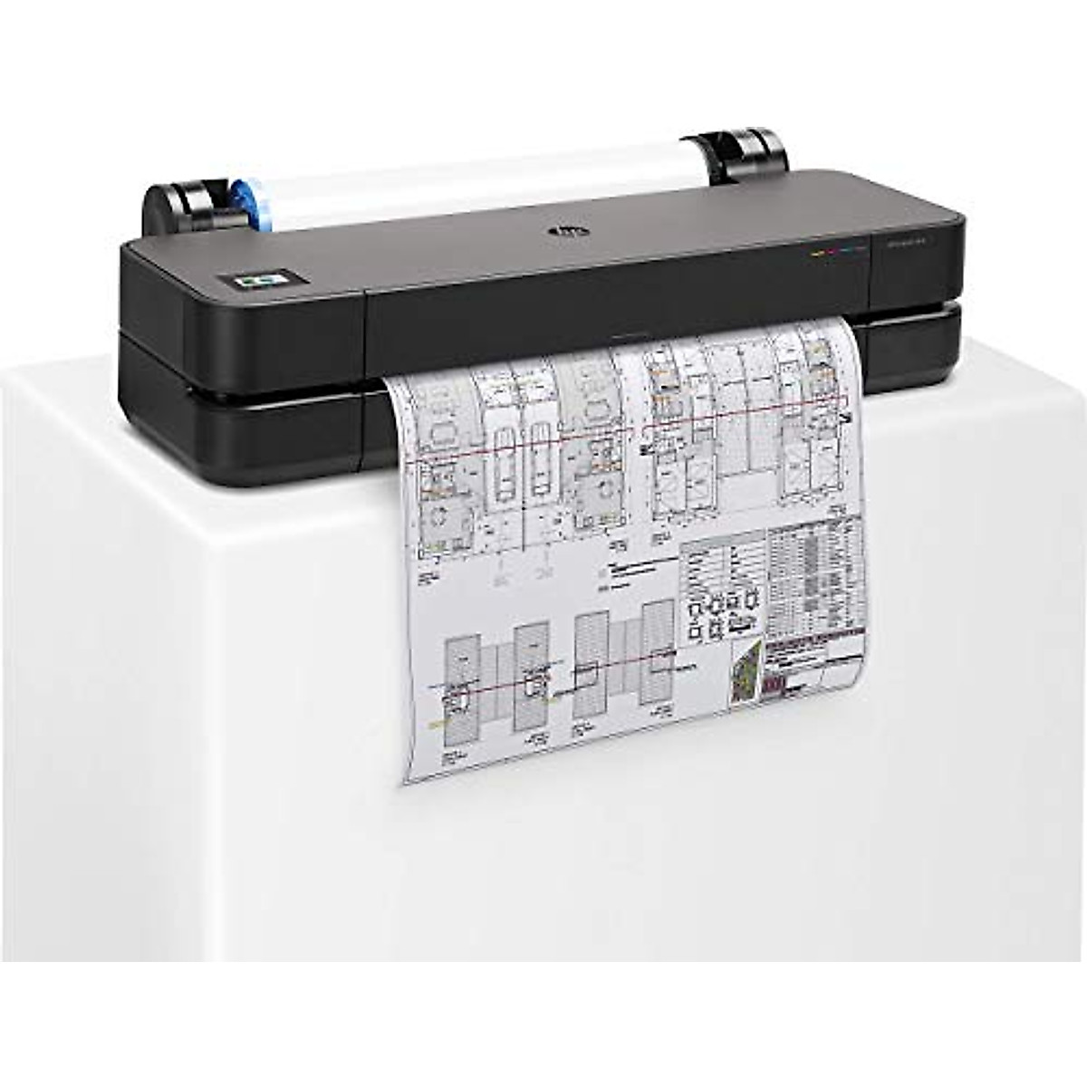 HP DesignJet T250 Large Format Compact Wireless Plotter Printer - 24", with Modern Office Design (5HB06A) (Renewed)