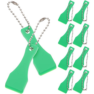 MILISTEN 10Pcs Scraper Tool Keychain for Lottery, Plastic Scraper Tool, Multi-Purpose Scraper Non-Scratch Cleaning Tool, Sticker/Label Remover Tool, Scoop Shape Key Ring Scratcher