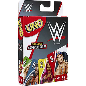 Mattel Games UNO Card Game, Matching WWE Superstars, for 2 to 10 Players Ages 7 Years and Older