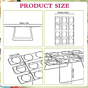 Sawysine Cupcake Cones Baking Rack 2 Pcs Stainless Steel Ice Cream Cone Cupcakes Holder 12 Cavity Stand Display Racks Stands for Home Kitchen Cooking, Silver