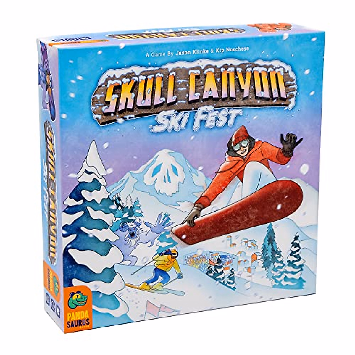 Skull Canyon Ski Fest Board Game - Race Down the Slopes and Conquer the Mountain! Strategy Game for Kids and Adults, Ages 14+, 2-4 Players, 45-90 MInute Playtime, Made by Pandasaurus Games