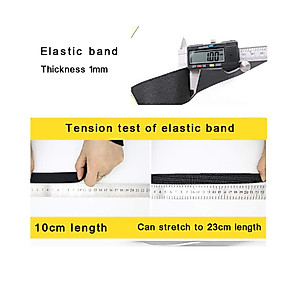 Sewing Elastic Band 3/4 Inch Wide Heavy Stretch High Elasticity Knit Elastic Band for Sewing Waistband Elastic 10 Yard (5 Yard White,5 Yard Black)