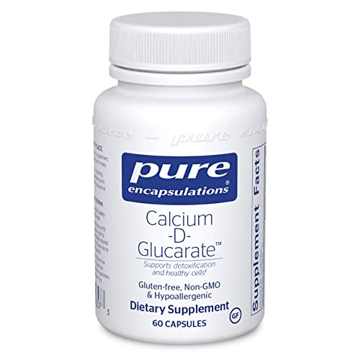 Pure Encapsulations Calcium-D-Glucarate | Supplement to Support Cellular Health in The Liver, Lungs, Breast, and Colon* | 60 Capsules
