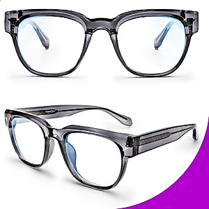 VISOONE Square TR90 Blue Light Blocking Glasses with Anti Glare Computer Glass Woman and Men SAGE