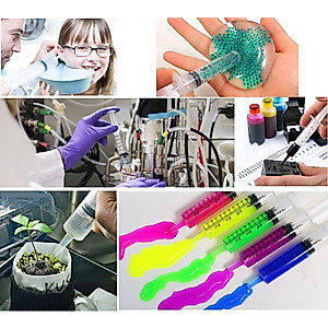 5Pack 60ml Syringe Measuring Plastic Syringe with Catheter Tip for Scientific Labs, Liquid Measuring & Dispensing, Pets Feeding, Plant Watering