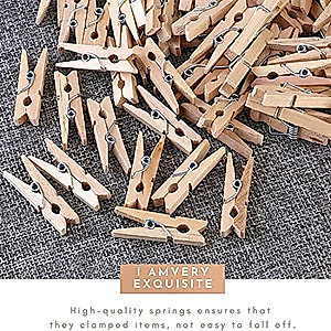 Clothes Dryer Clips,50pcs Mini Wooden Clothespins for Crafts,Small Clothes Pins for Quilting/Photo,Wooden Close Pins for Laundry and Stockings（4.5 cm/1.77inch） (50)