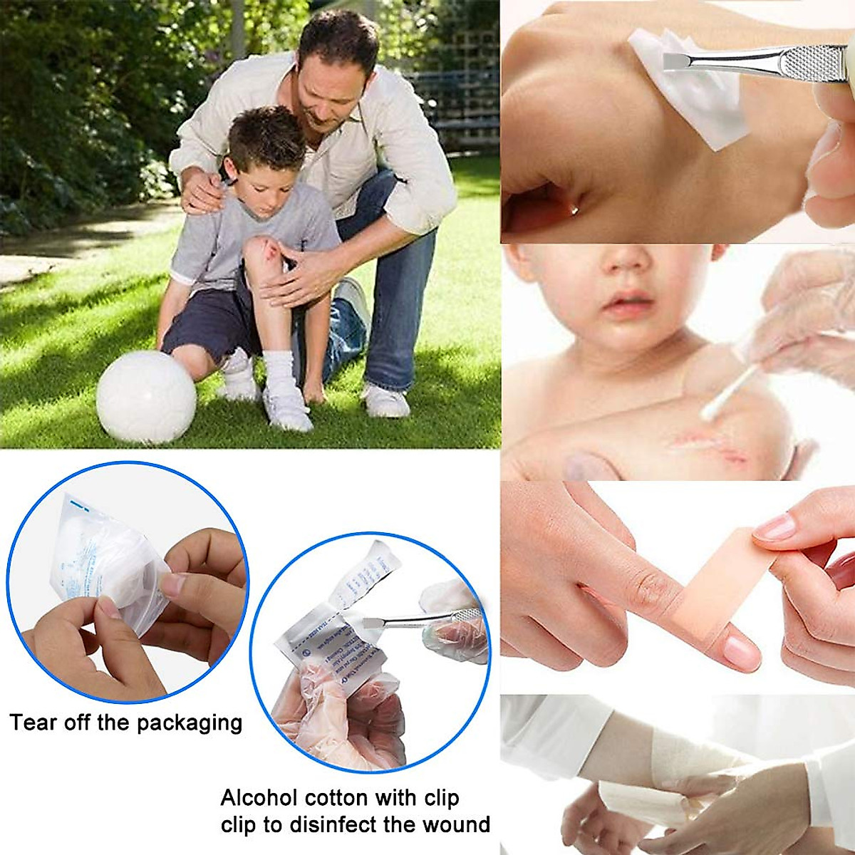 Monoki First Aid Kit, 201 Pcs Emergency Medical Supplies Safety First Aid Kit for Home, Office, School, Car, Boat, Travel