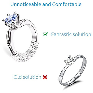 REIDEA Ring Adjuster, Invisible and Comfortable Non-Slip, Various Sizes to Fit Almost Rings