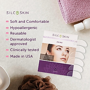 SilcSkin Silicone Eye Pads - Reusable Overnight Eye Patches, Medical-grade Silicone for Fine Lines, Crepey Skin, and Puffiness - 60 Day Supply