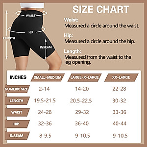 Natural Feelings Buttercloud 4 Pack Biker Shorts for Women-8" High Waist Tummy Control Workout Shorts Athletic Gym Yoga Pants
