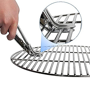 OLAMO Grid Gripper, Grill Gripper, BBQ Universal Grate Lifter, Grill Grid Lifter, Hot Plate Tongs, Cooking Gripper, BBQ Accessories, Grill Accessories, Grill Gripper