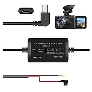 ATYFUER Dash Cam Hardwire Kit GPS Charger Cable GPS Navigator Charger Cable Mini USB Hard Wire Kit Dash Cam Power Cable for 12V Car and 24V Truck（11.5ft）