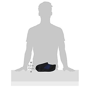 Nufoot Booties Men's Shoes, Foldable & Flexible Footwear, Fold and Go Travel Shoes, Yoga Socks, Indoor Shoes, Slippers, Black with Navy Stripes, Large