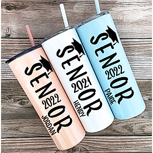 AVITO 20 oz Personalized Graduation Gift, Graduation Tumbler, Class of 2022 & 2023, Graduation Gift for Her, Class of 2022 & 2023, Seniors 2022 2023, Personalized Graduation Gift