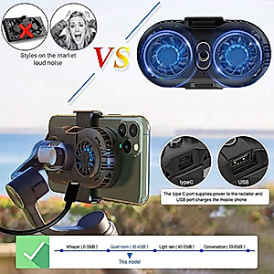 NEVEIKA Phone Cooler, Cellphone Radiator with Dual Semi-Conductor Cooling Chip, Mobile Phones with a Width of 6 to 8 cm for Tiktok Live Streaming, Outdoor Vlog, Mobile Gaming.