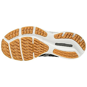 Mizuno Women's Wave Rider 24 WAVEKNIT Running Shoe, Black-Dark Shadow, 7 D US