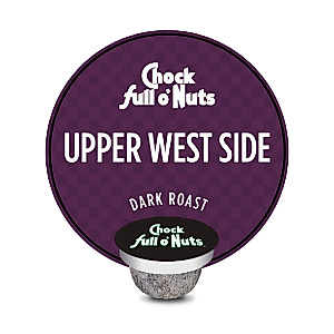 Chock Full o’Nuts Upper West Side Dark Roast, K-Cup Compatible Pods – Arabica Coffee in Eco-Friendly Keurig-Compatible Single Serve Cups, 12 Count (Pack of 1)