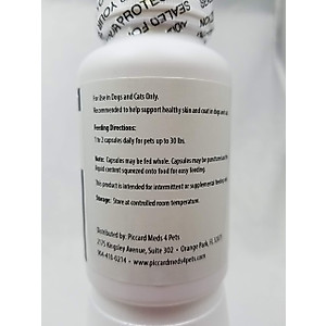 Piccardmeds4pets Derma-3 Softgels Omega-3 for Small Dogs and Cats 60 CT