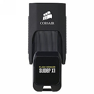 Corsair CMFSL3X1-128GB Flash Voyager Slider X1 128GB USB 3.0 Flash Drive, Black