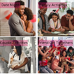 2 Pack Paint and Sip Canvas Painting Kit Pre Drawn Canvas for Painting for adults Stretched Canvas Couples Games Date Night Anniversary Gifts Couple Paint Party Supplies Favor(8x10)