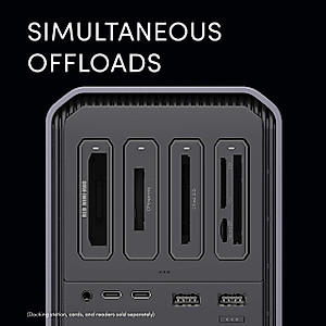 SanDisk Professional - PRO-Dock 4; 4-Bay Reader Docking Station - (1x) USB-C (USB 3.2 Gen 1) Port - SDPD14F-0000-NBAAD, Gray